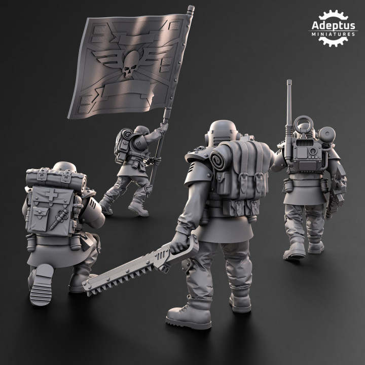3D Printable Command Squad. Ultima Troops. Imperial Guard by Adeptus ...