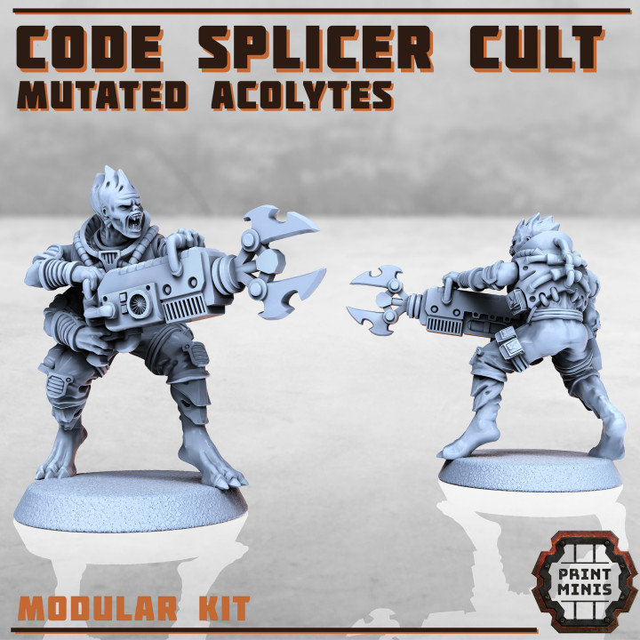 3D Printable Code Splicer Cult - Mutated Acolytes by Print Minis