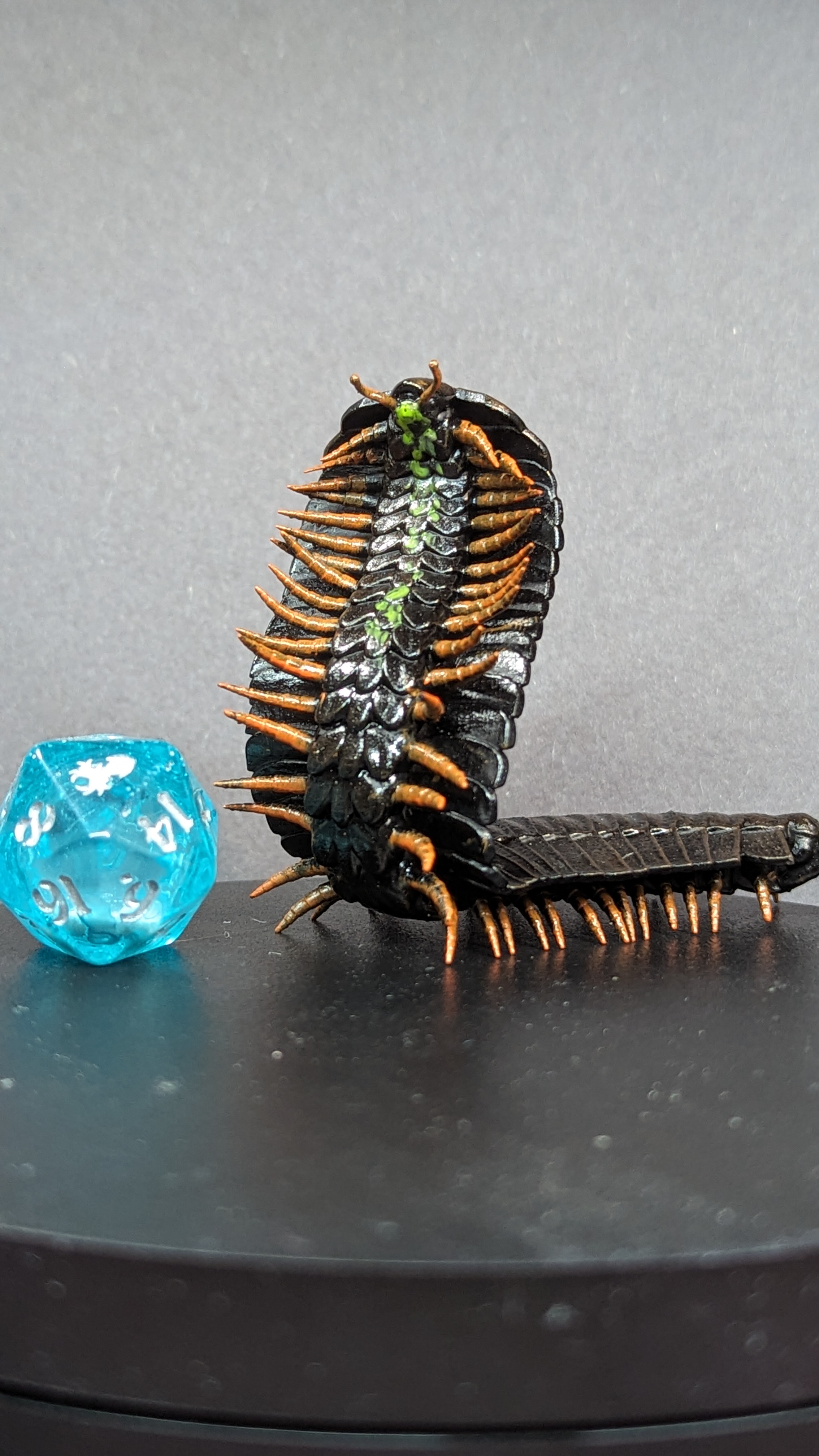 3D Printable Arthropleura rear up 1-20 scale pre-supported prehistoric ...
