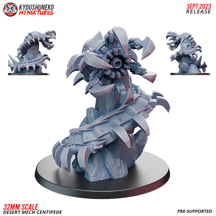 3D Printable Desert Mech Centipede by Kyoushuneko Miniatures