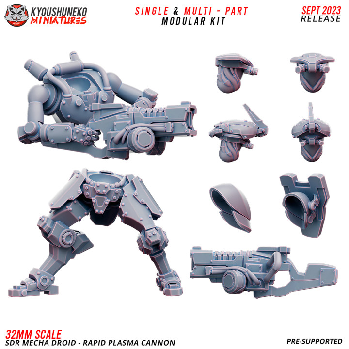 3D Printable SDR Mecha Droid Rapid Plasma Cannon by Kyoushuneko Miniatures
