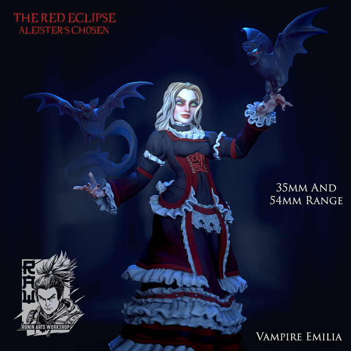 3D Printable Vampire Emilia by Ronin Arts Workshop
