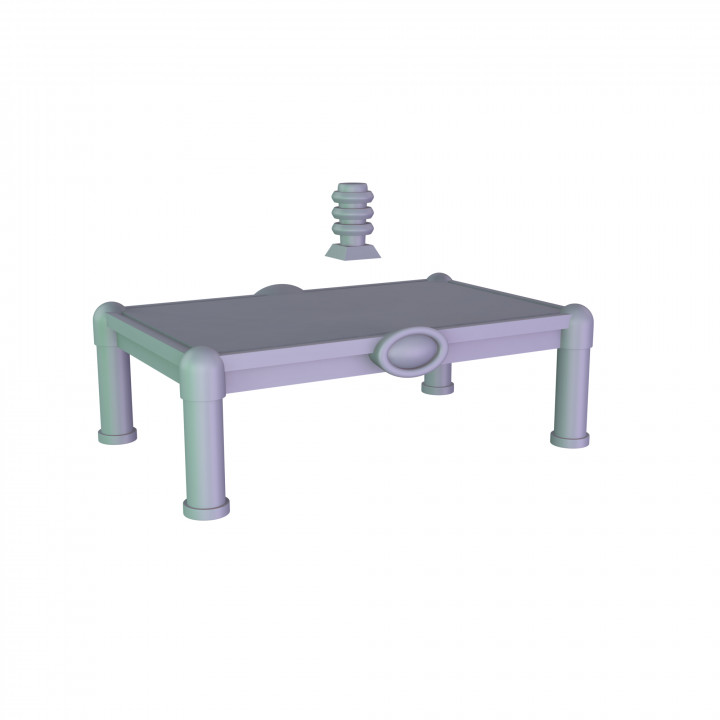 3D Printable Nuclear Shelter Table by Tiny Furniture