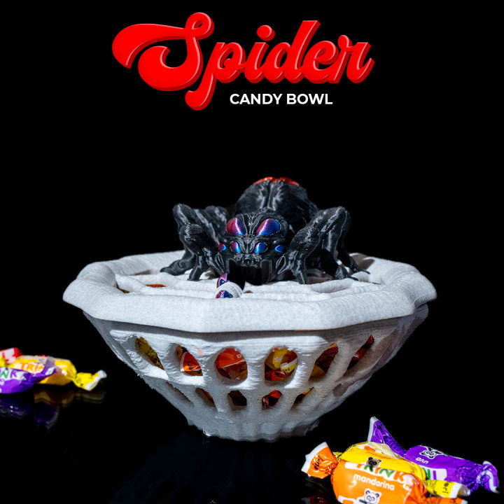 3D Printable Spider Candy Bowl by Stlflix