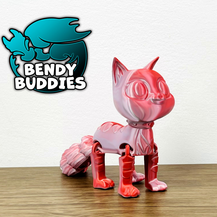 3D Printable Caty Kitten / Cat Articulated / Print-in-Place Creature ...