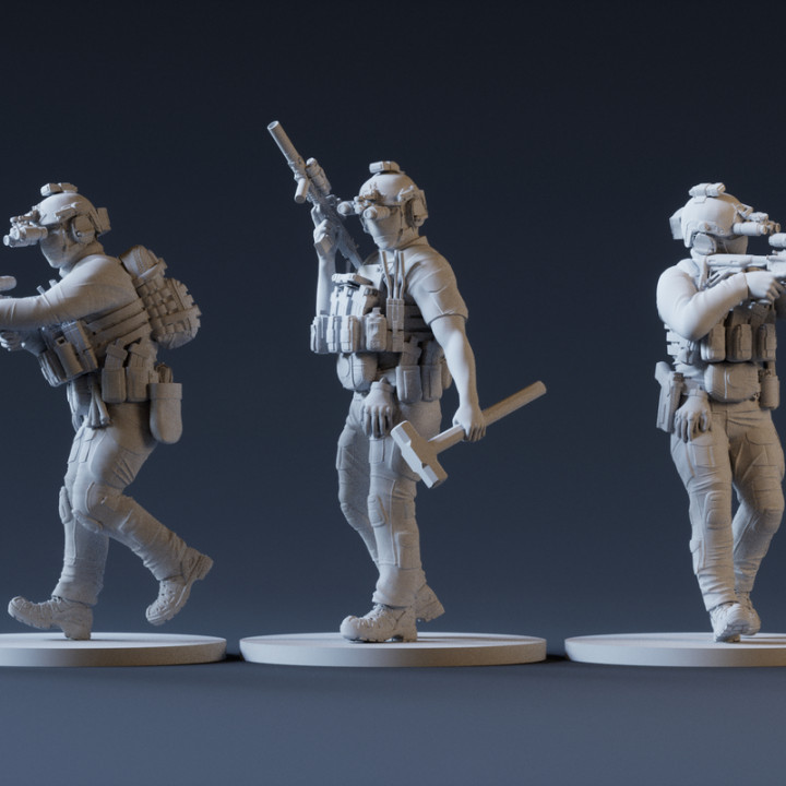 3D Printable GUNSLINGER: Black Sector GIG 'Support Team' by Flytrap Digital