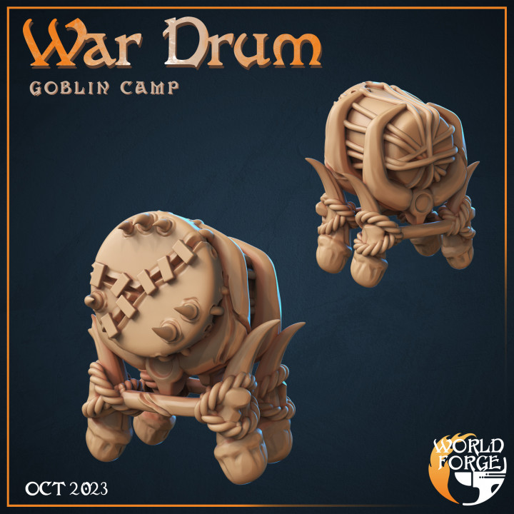 3D Printable War Drum by World Forge Miniatures