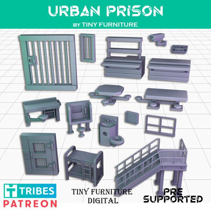 3D Printable Urban Prison by Tiny Furniture