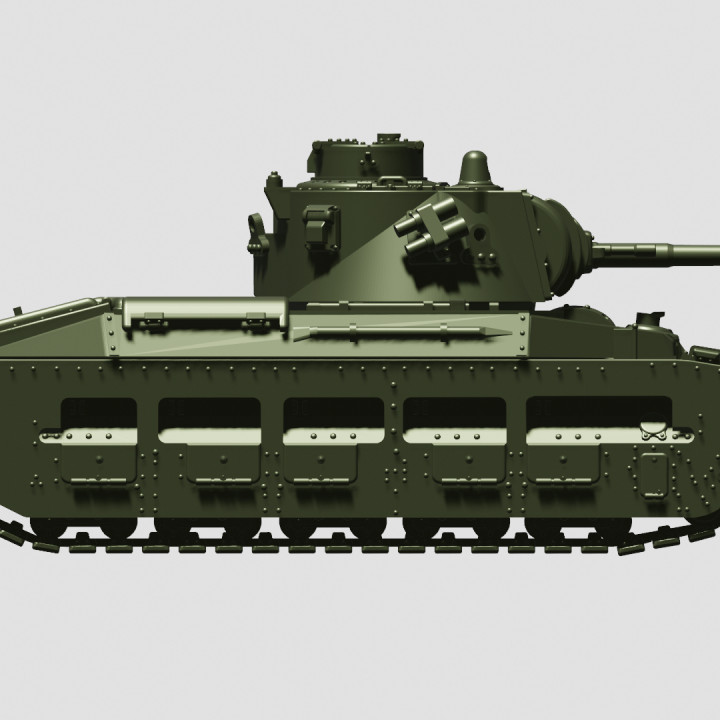 3D Printable Matilda Mk.II with 2pdr gun (UK, WW2) by Wargame3d