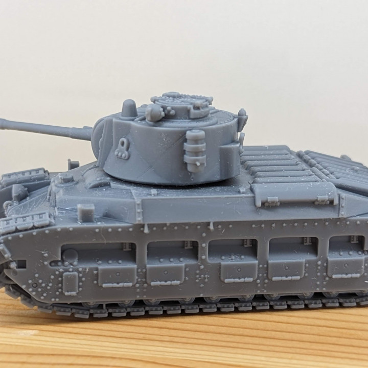 3D Printable Matilda Mk.II with 2pdr gun (UK, WW2) by Wargame3d