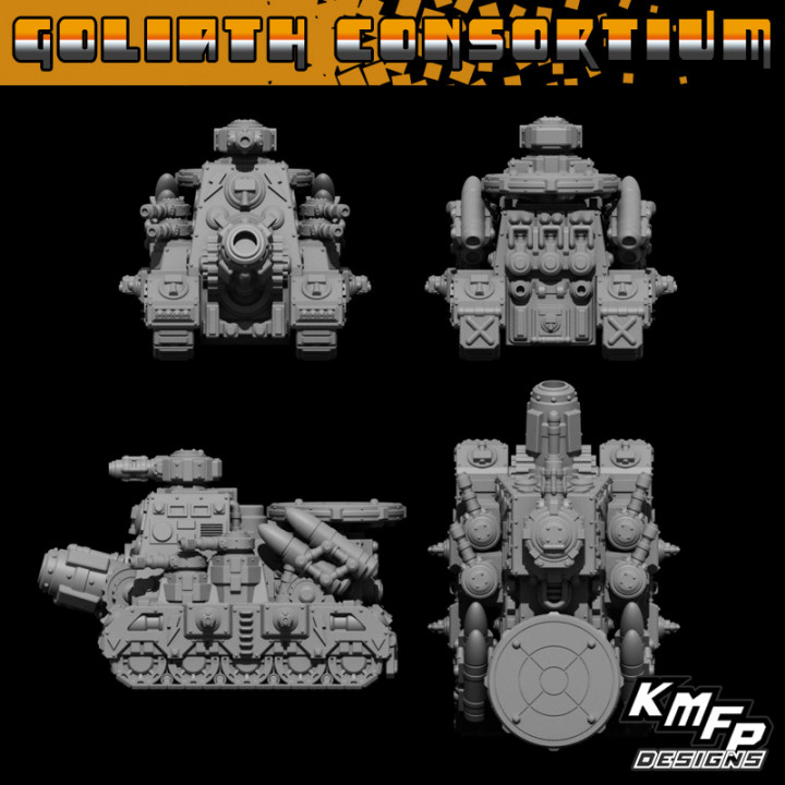 3D Printable Goliath Consortium Landviathan Battleship (6-8mm) by KMFP ...
