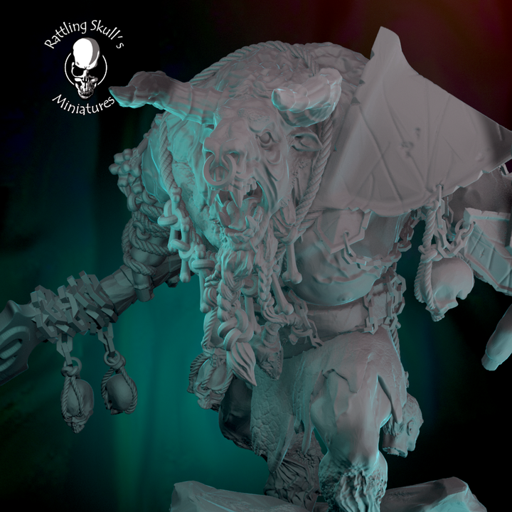 3D Printable Minotaur heads collectionner STL supported by Rattling ...