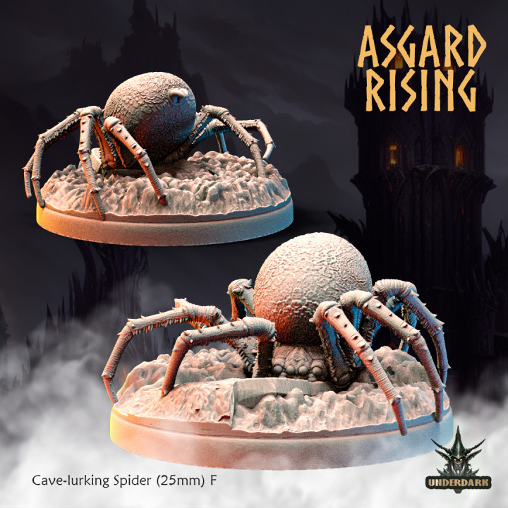 3D Printable Cave-lurking Spiders (25mm) /EasyToPrint/ /Pre-supported ...