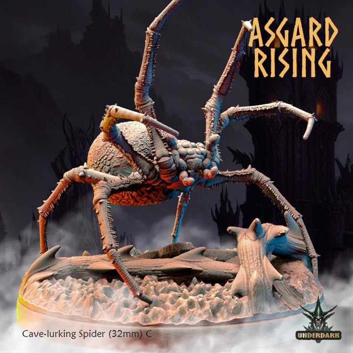 3D Printable Cave-lurking Spiders (32mm) /EasyToPrint/ /Pre-supported ...