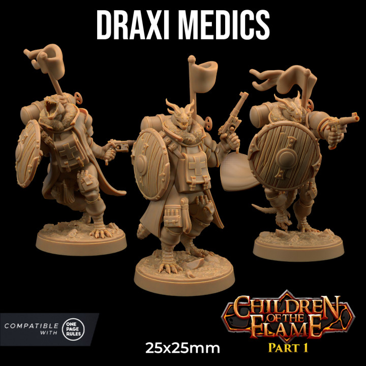 3D Printable Draxi Medics | PRESUPPORTED | Children of the Flame Part ...