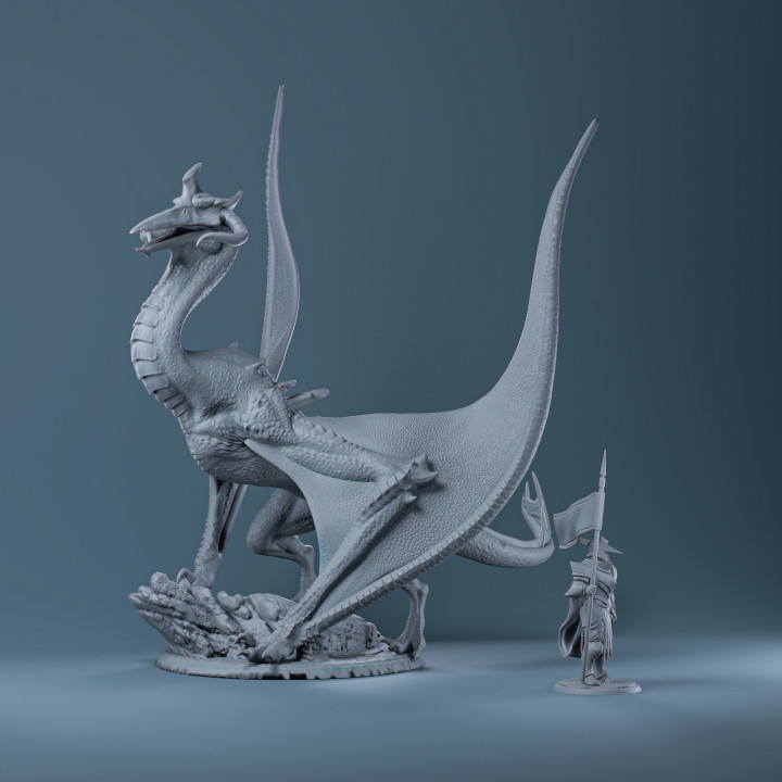 3D Printable Dragon Pterodactyl Kaiju by Dinoworld