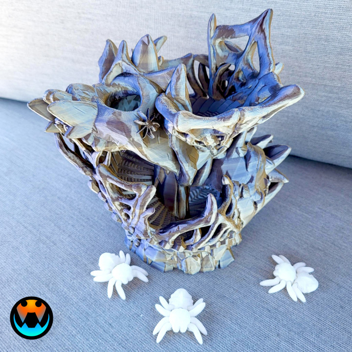 3D Printable Nightmare Dice Tower by Cinderwing3D