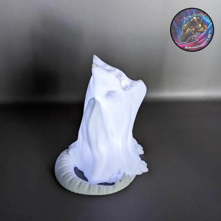 3D Printable Ghost Dragon Figure by Kirsten M