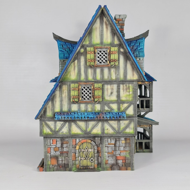 3D Printable The Cobalt Dragon - Medieval Town Set by Adrian