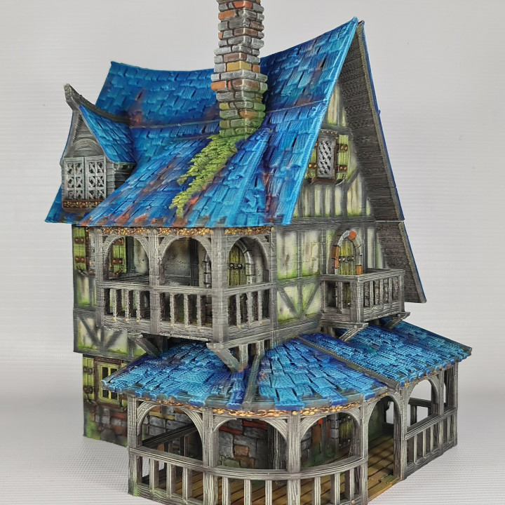 3D Printable The Cobalt Dragon - Medieval Town Set by Adrian