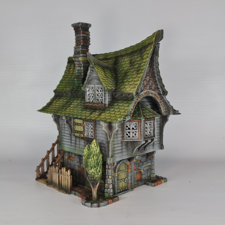 3D Printable Cabaggetop Manor - Medieval Town Set by Adrian