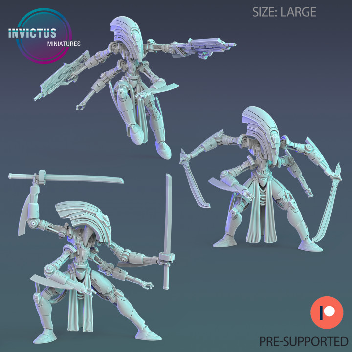 3D Printable Robot Warfare Set / Cyber Invasion Encounter / Future ...