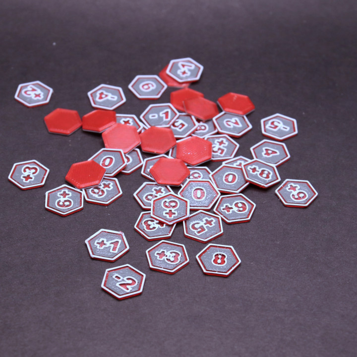 3D Printable Counters for Games, Tabletop, Cards by Voy Forges