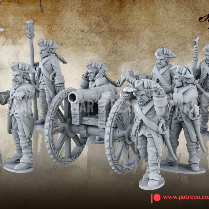 3D Printable AWI Spanish Artillery by BattleCat Miniatures
