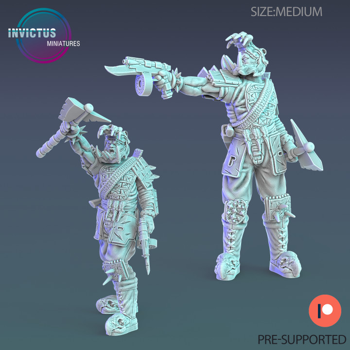 3D Printable Mad Gladiator Team / Space Warrior / Male Bandit ...