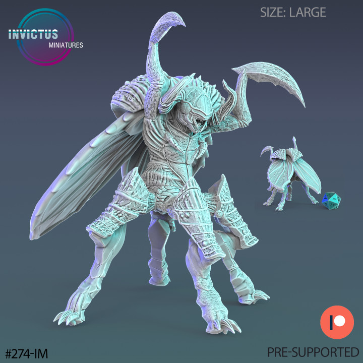 3D Printable Mutant Wasteland Insectoid Set / Space Insect Warrior ...