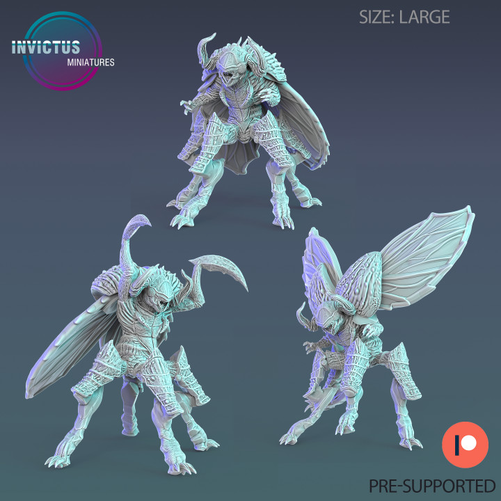 3D Printable Mutant Wasteland Insectoid Set / Space Insect Warrior ...