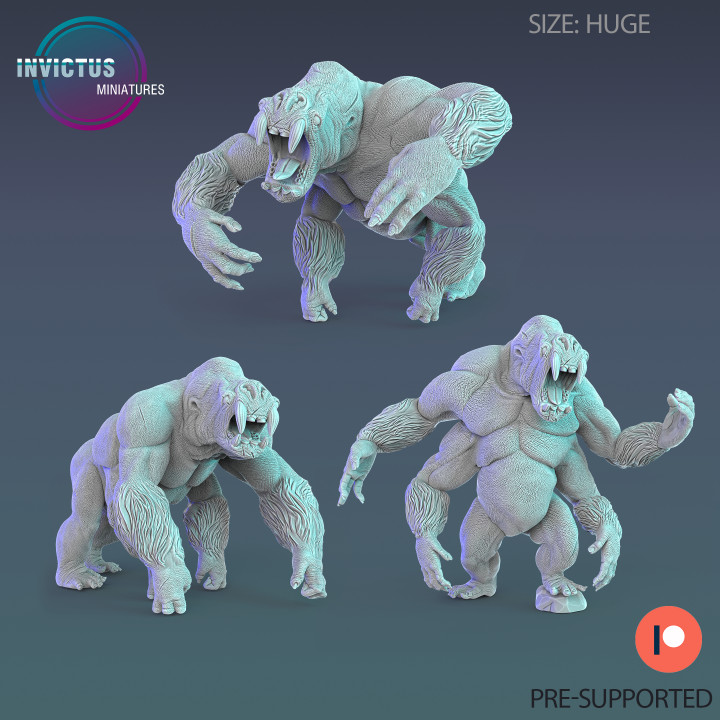 3D Printable Nuclear Ape Set / Space Gorilla / Kong Beast / Cosmic ...