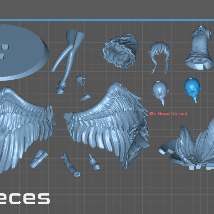 3D Printable Highschool Angel President by Neko_Figurines