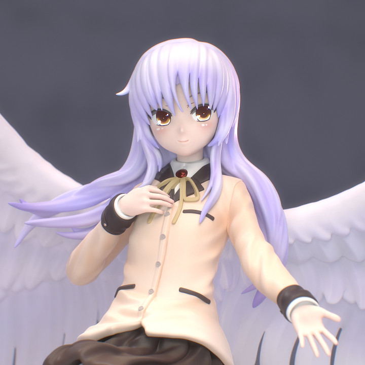 3D Printable Highschool Angel President by Neko_Figurines