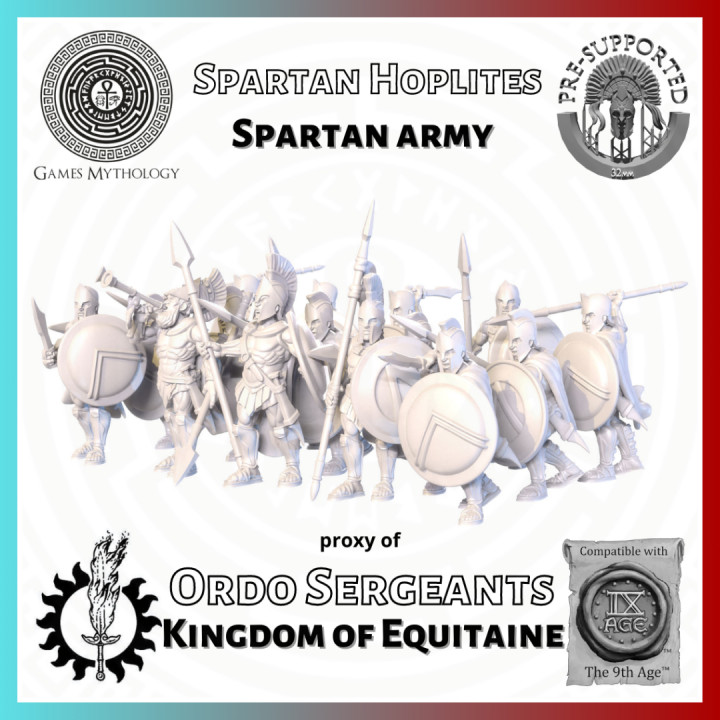 3D Printable The Spartan Army by Games Mythology