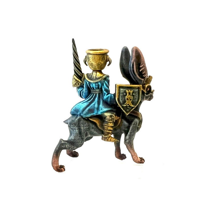 3D Print of Grail Knight on Hare Mount - Fey Wild Tabletop Miniature by ...