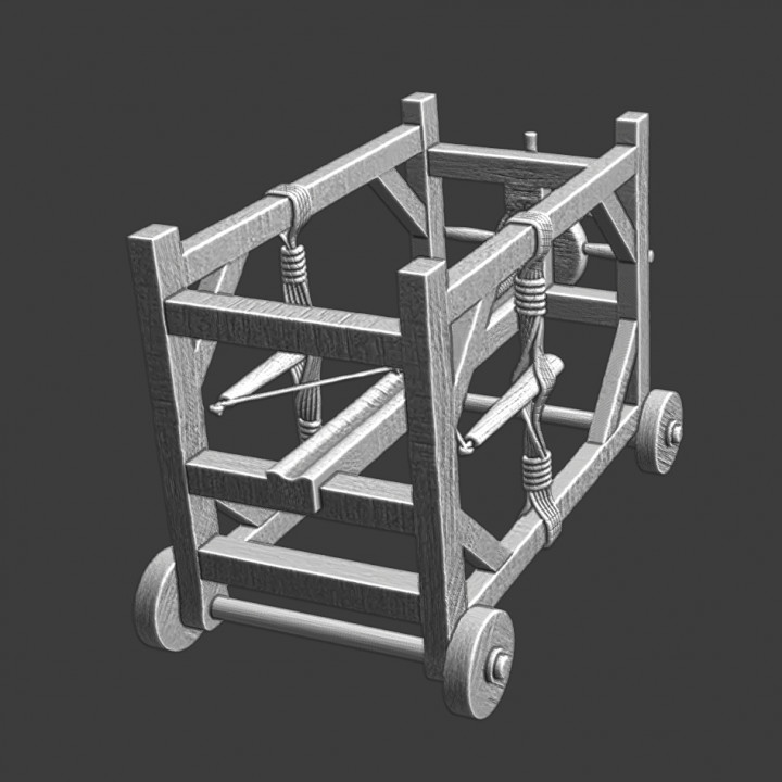 3D Printable Medieval Espringal torsion catapult by Northern Crusades ...