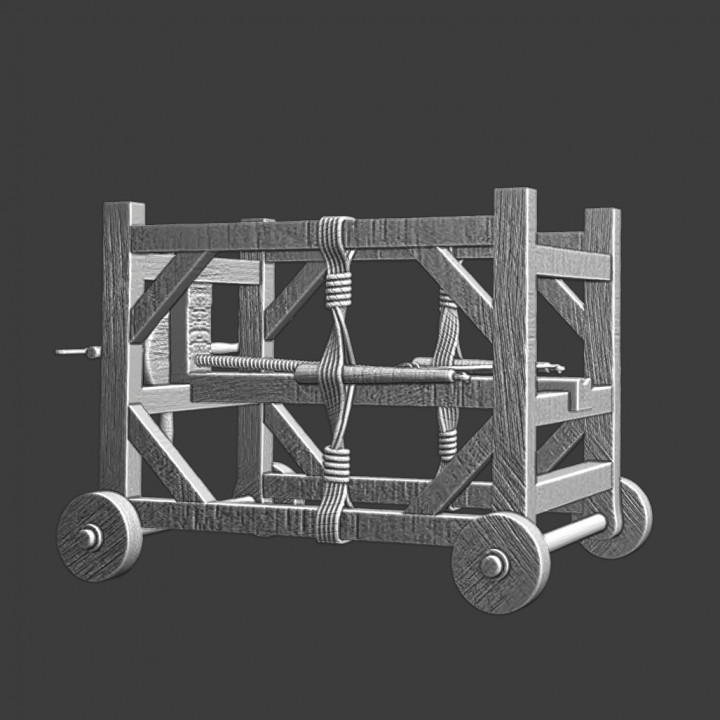 3D Printable Medieval Espringal torsion catapult by Northern Crusades ...
