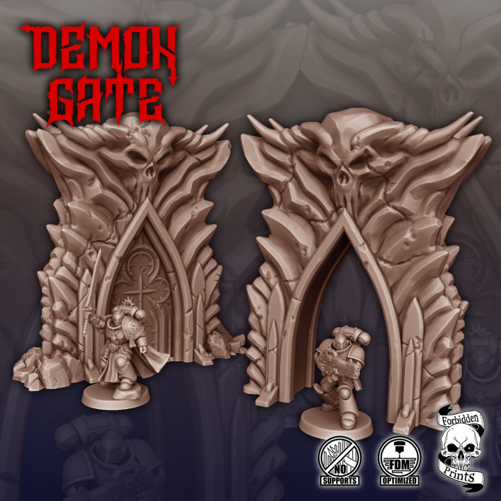 3D Printable Demon Gate - Archways by Forbidden Prints