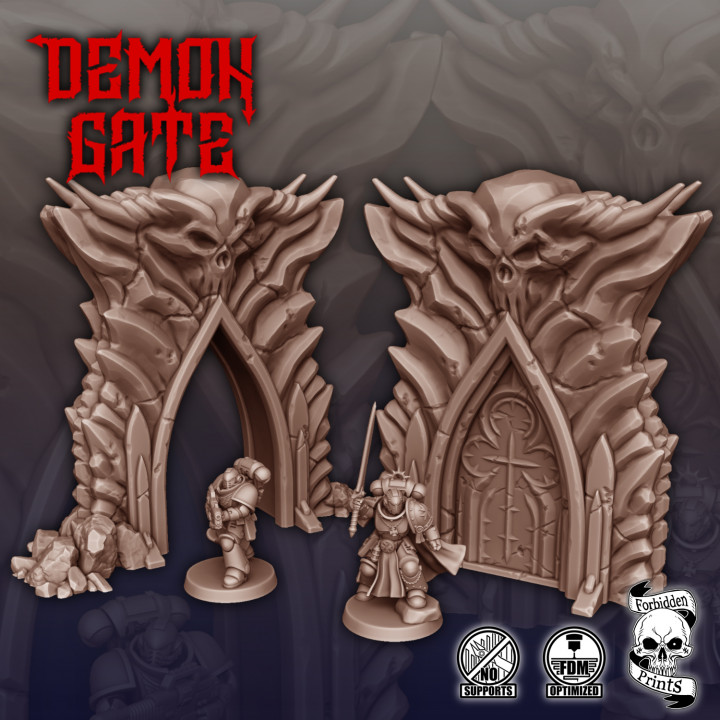 3D Printable Demon Gate - Archways by Forbidden Prints