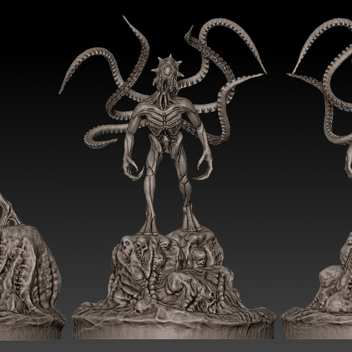3D Printable The Cthuloid - Tentacled Horror by Keith Talbot
