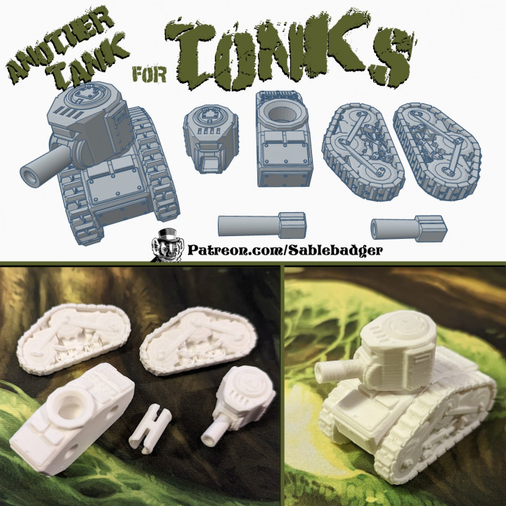 3D Printable Tanks, Terrain and Tokens for TONKS! by brander roullett
