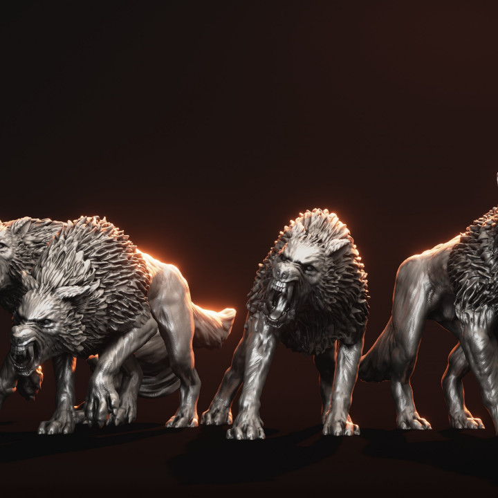 3D Printable Direwolves by SabertoothCollectibles