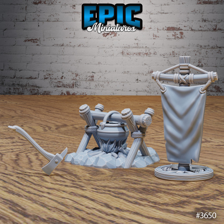 3D Printable Bandit Camp Scatter / Rogue Stronghold Tiles / Ruthless ...