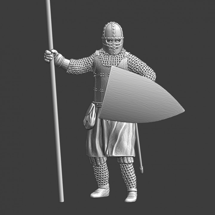 3D Printable Medieval guard soldier on duty by Northern Crusades Miniatures