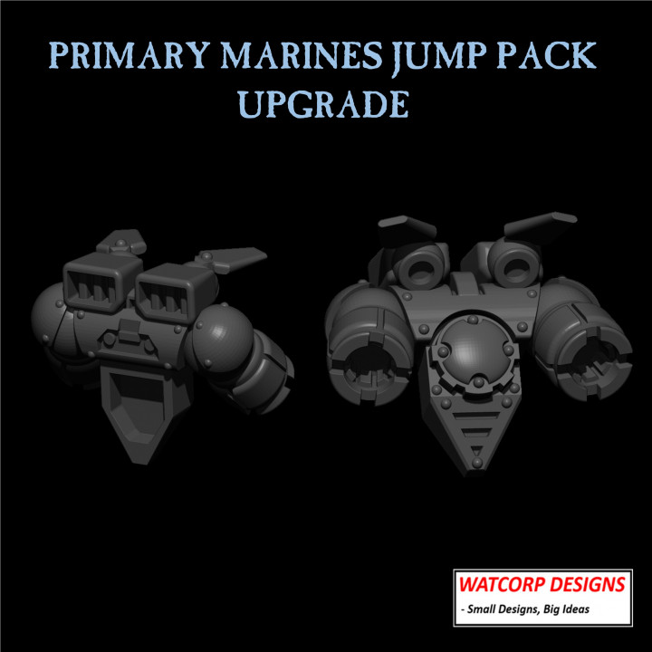 3D Printable Primary Marine Jumpack STL by Watcorp Designs