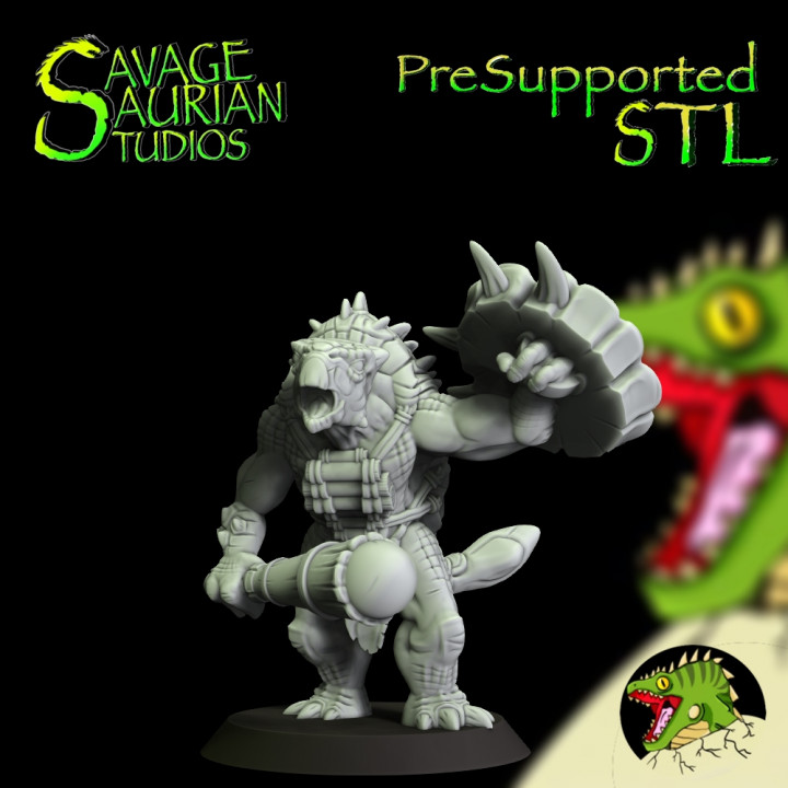 3D Printable Ankanlos Shield Braves - Lizardmen by Savage Saurian Studios
