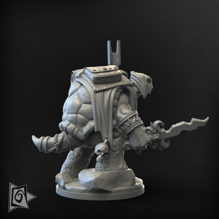 3D Printable Warlock turtle of The Great Old One (25mm base & 75mm ...