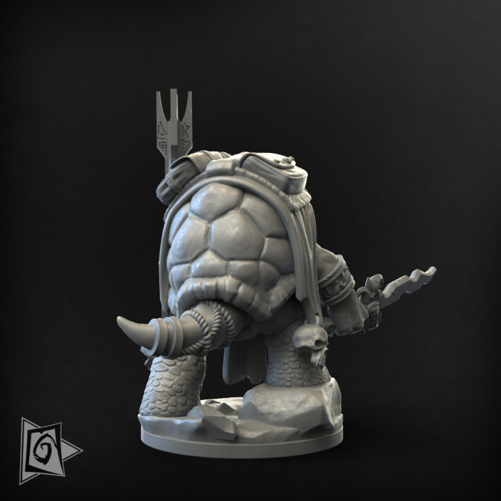 3D Printable Warlock turtle of The Great Old One (25mm base & 75mm ...