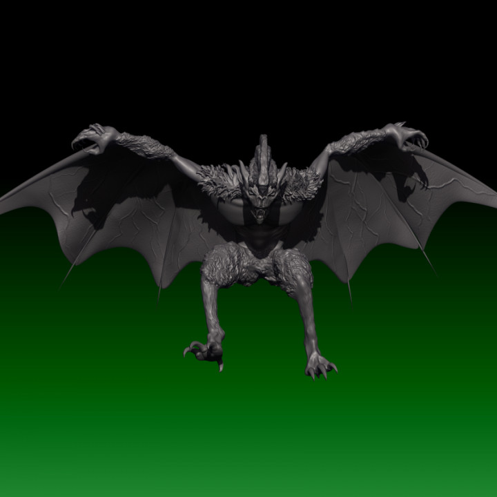 3D Printable Werebat 1 by Gris Gris Games & Gallery
